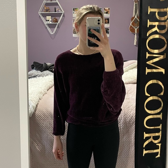 Sweaters | Very Pretty Deep Purple Soft And Flowy | Poshmark